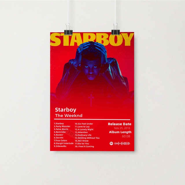 Music Hot Album Star Kanye West The Weeknd Poster Hip Hop Posters For ...
