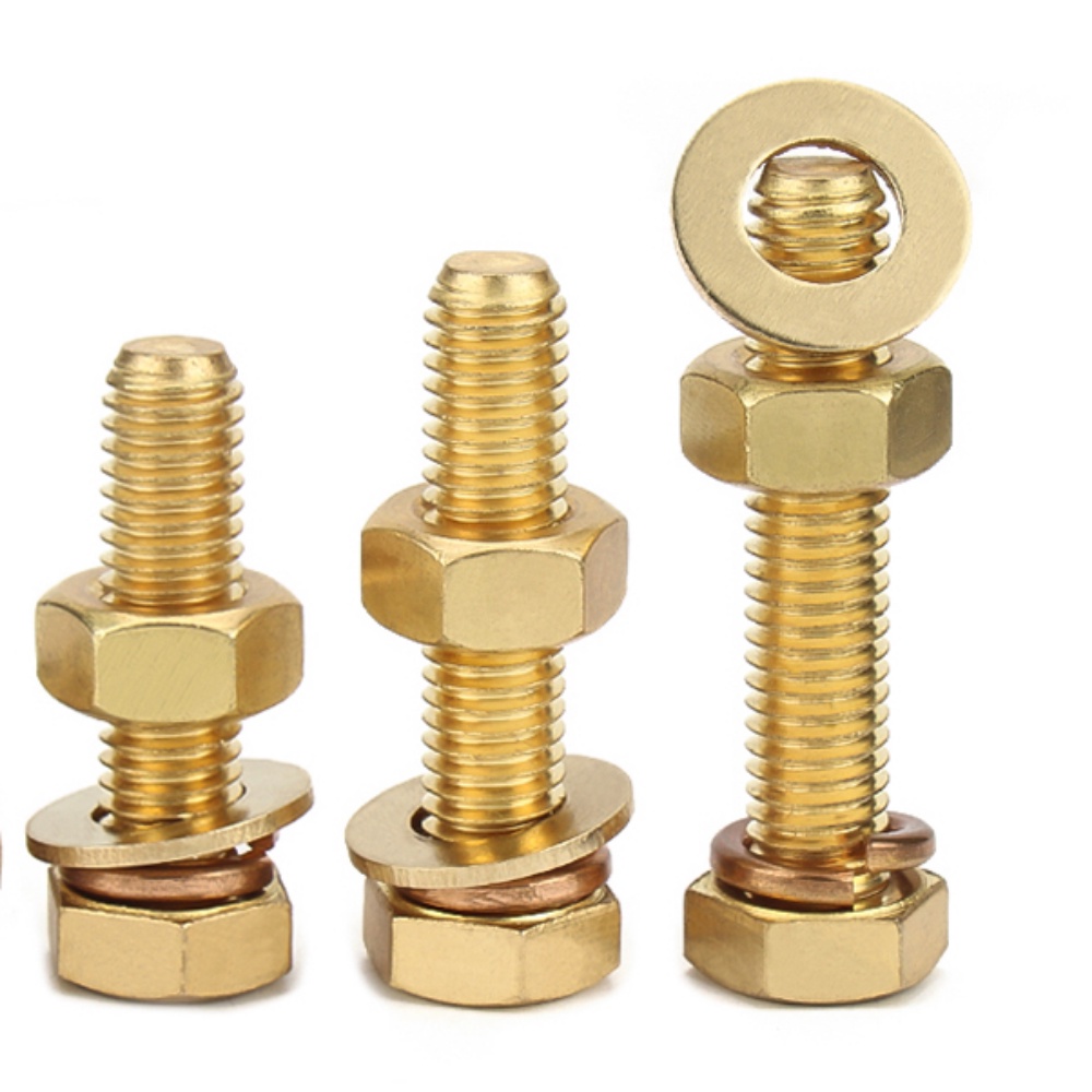 Nut Brass External Hexagon Screw Nut Set Bolt Combination M6/m8/m10 ...