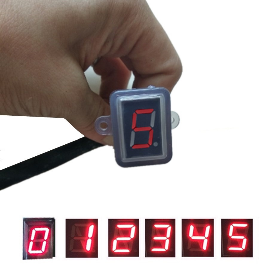 Motorcycle Red LED Digital Gear Indicator 0-5 Level Neutral Display ...
