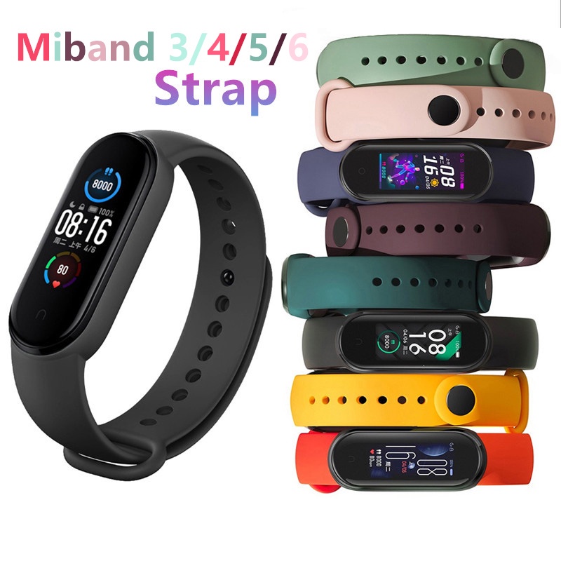 MiBand 3 4 5 6 Strap Silicone Replacement Band Wriststrap 7 Wristband ...