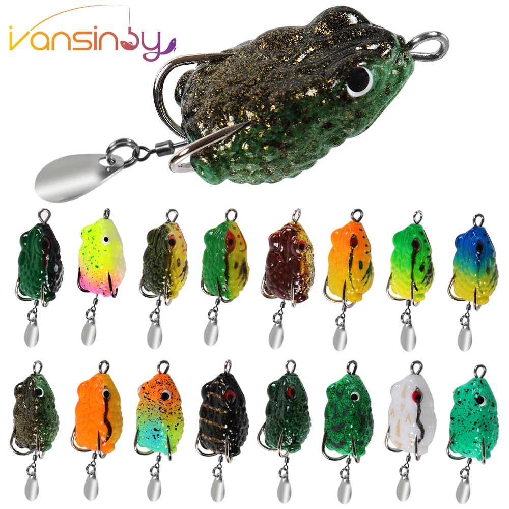 Fishing Gear 2.5cm 3g Soft Frog Fishing Lure Mini Soft Lure Double ...