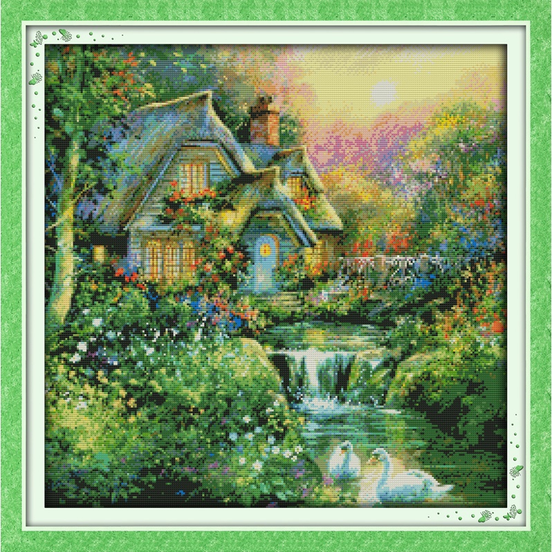 Joy Sunday Stamped Cross Stitch Ktis DMC Threads Chinese Set DIY ...
