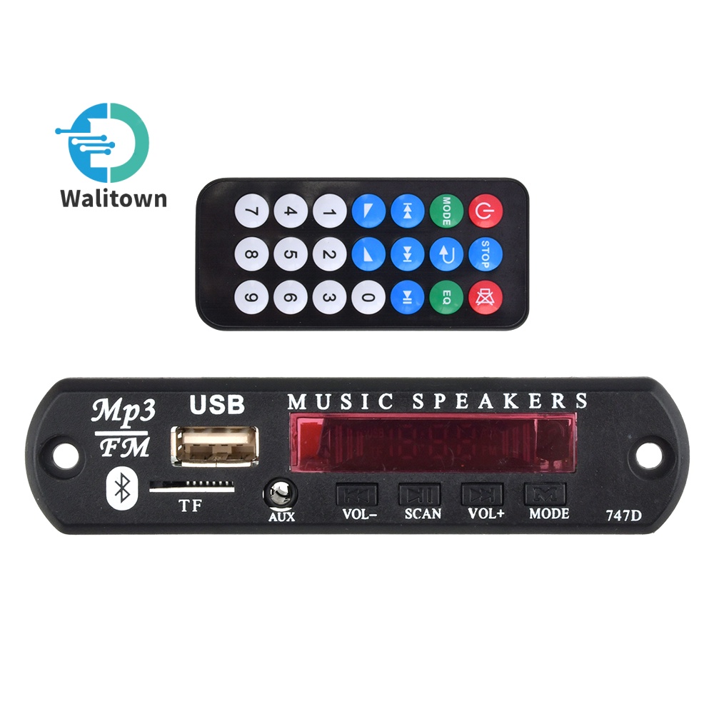 9V 12V BT 5.0 MP3 Decoder Board USB AUX SD FM Radio Lossless MP3/WMA ...