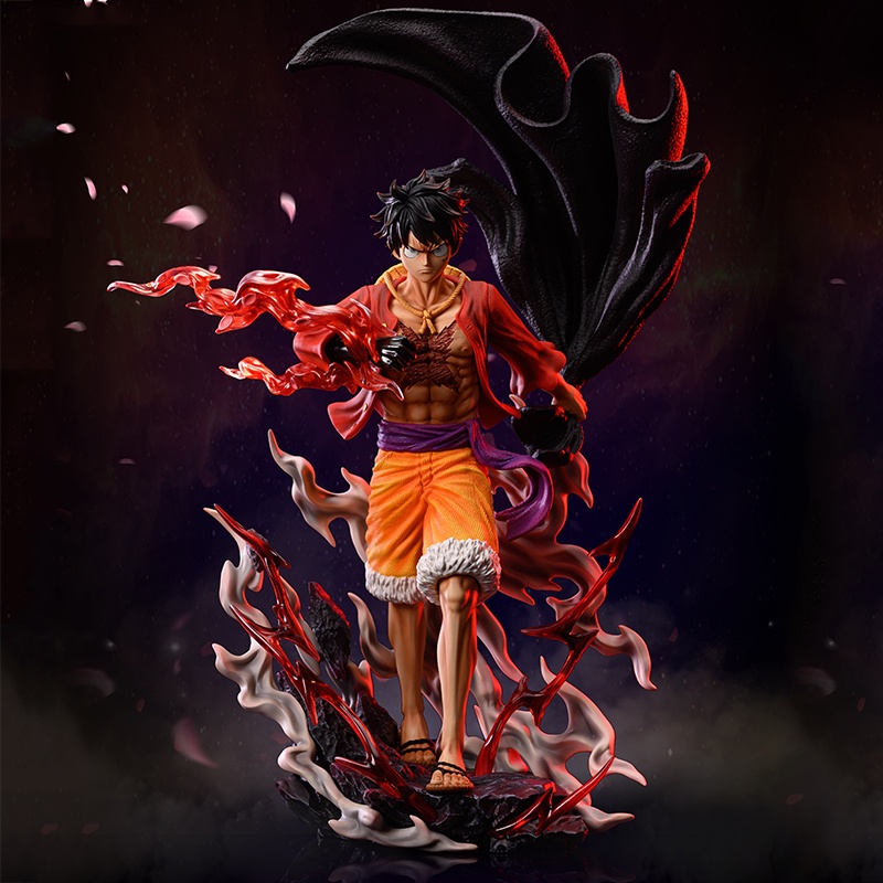 28cm Anime One Piece Figure GK Ghost Island Sakura Monkey D. Luffy ...