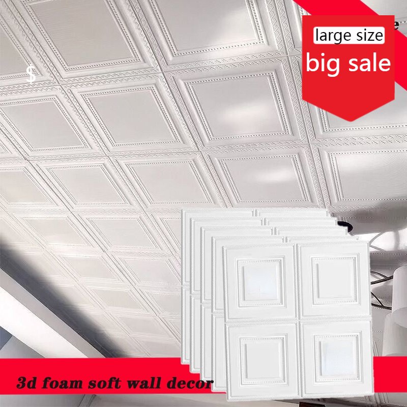 3D Wall Paper Dinding Adhesive Wall Stickers PE Waterproof Panner ...