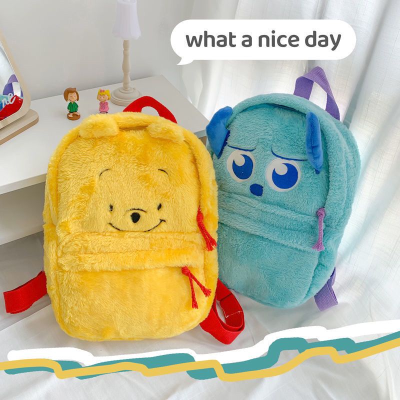 Japanese Cute Cartoon Backpack Sullivan Winnie the Pooh Three-Eyed ...