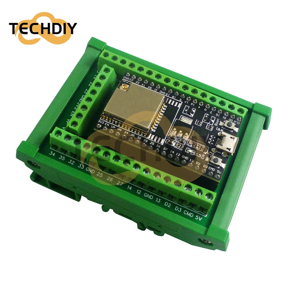 DIN Rail Mount Screw Terminal Block Adapter Module 3.96 Connector For ...