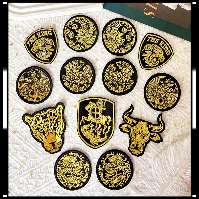 Motif of Chinese Fortune Design Iron-On Patch ♚ 1Pc Dragon / Phoenix ...