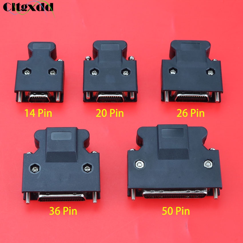 SCSI Connector MDR 14 20 26 36 50 Pin Male Plug for Panasonic Yaskawa ...