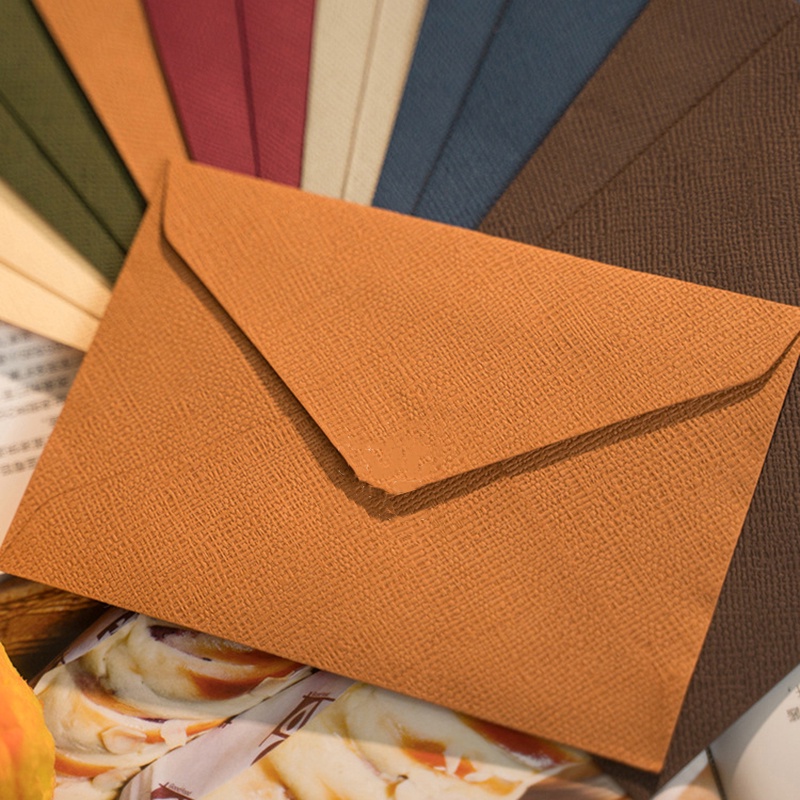 5/10pcs DIY Retro Hemp Texture Mini Paper Envelopes for Wedding ...