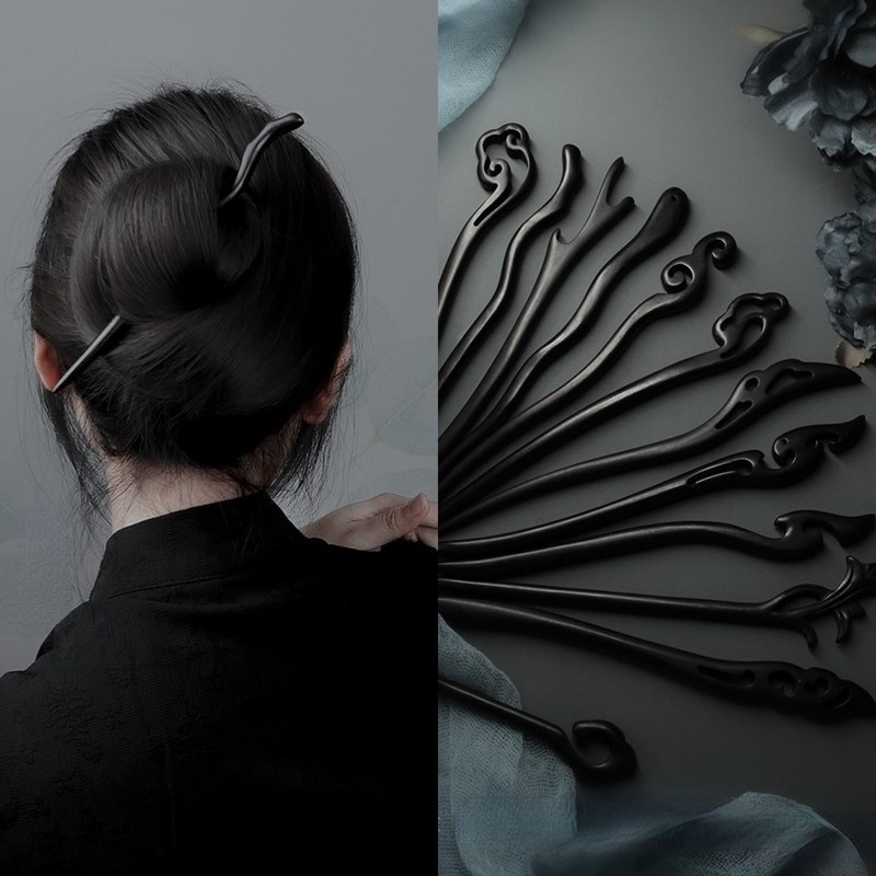Women's Classic Hairpin Wooden Hair Hairpin Zhang Haipin Children's ...