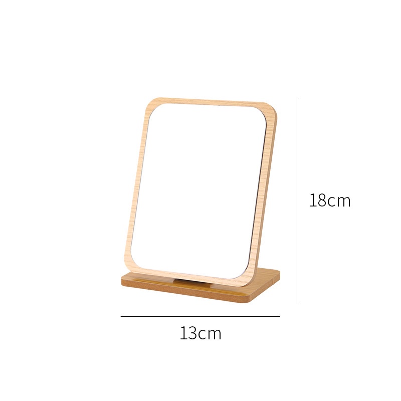 Shopware Wooden Mirror Portable Adjustable Table Desk Mirror Bathroom ...