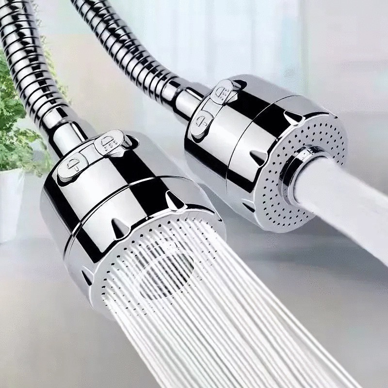 360 Degree Swivel Kitchen Faucet Aerator Adjustable Dual Mode Sprayer ...