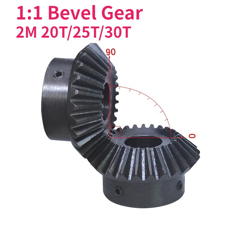 1pcs 1:1 Bevel Gear 2 Modulus 20T/25T/30 Teeth Bore 8/10/12/14/15/16/17 ...