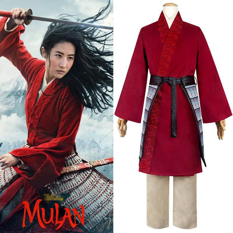 Hua Mulan Chinese Hanfu Cosplay Costume Women Girl Dress Halloween Full ...