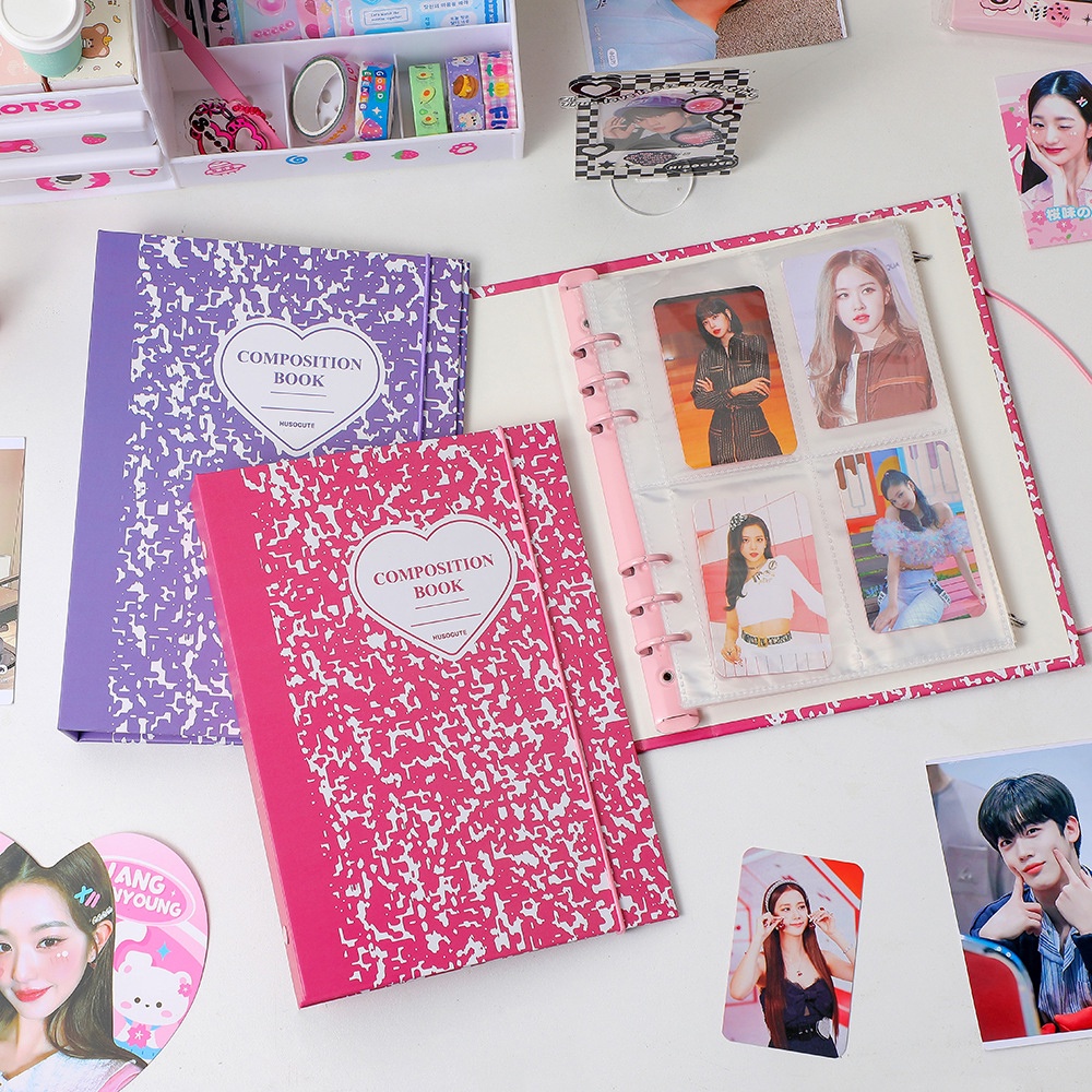 A5 6 Hole Collbook Strap Photocard Sleeve Binder Three-inch Album Star ...