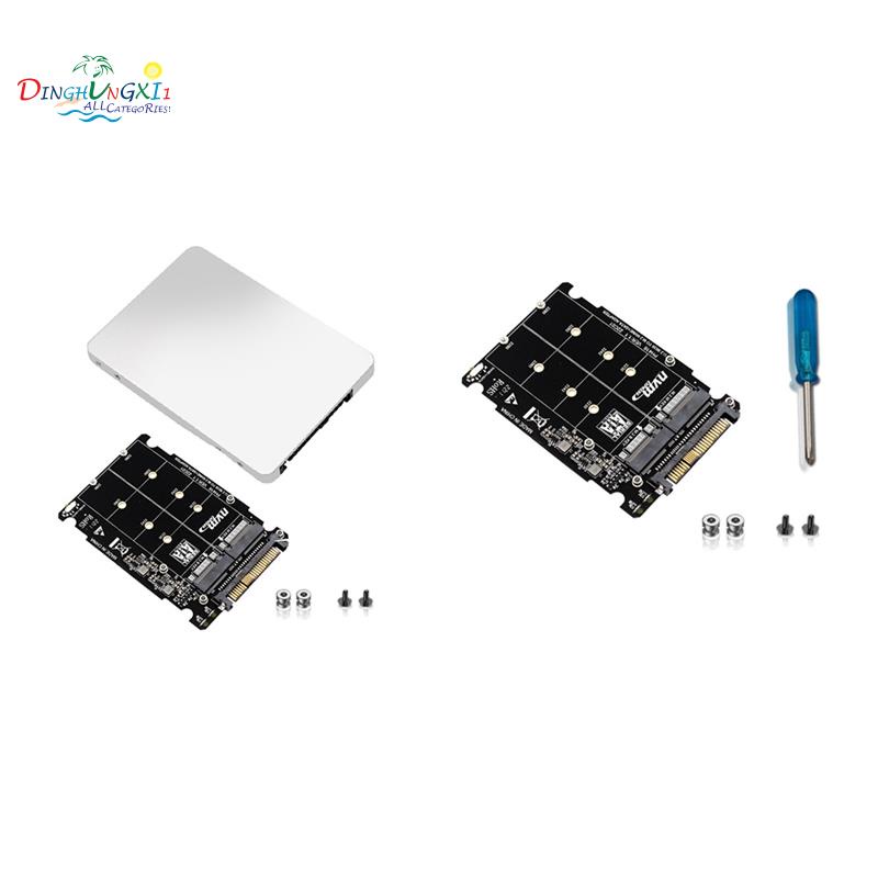 M.2 SSD to U.2 Adapter 2in1 M.2 NVMe and SATA-Bus NGFF SSD to PCI-E U.2 ...