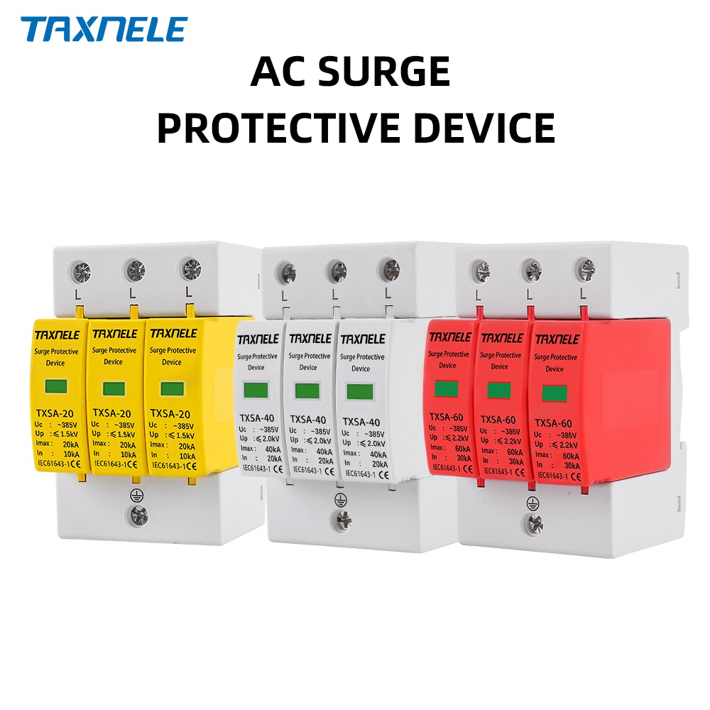 SPD 3 Phase Surge Protector Low Voltage AC Distribution Household ...