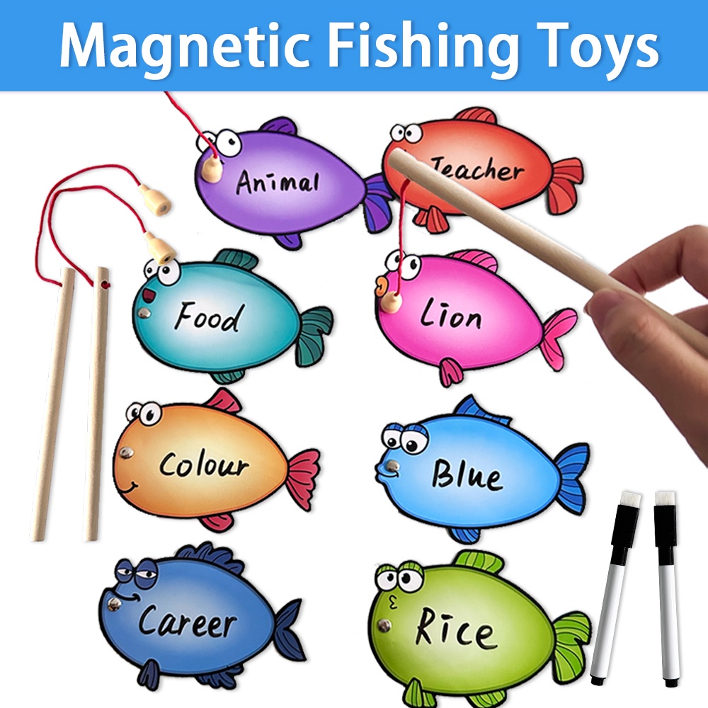 Children's Magnetic plastics Fishing Toy Fishing Game Double Sides ...
