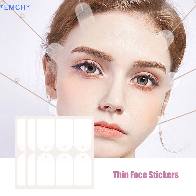 EMCH> 18Pcs/Set Invisible Thin Face Stickers V-Shape Fast Lifg Facial ...