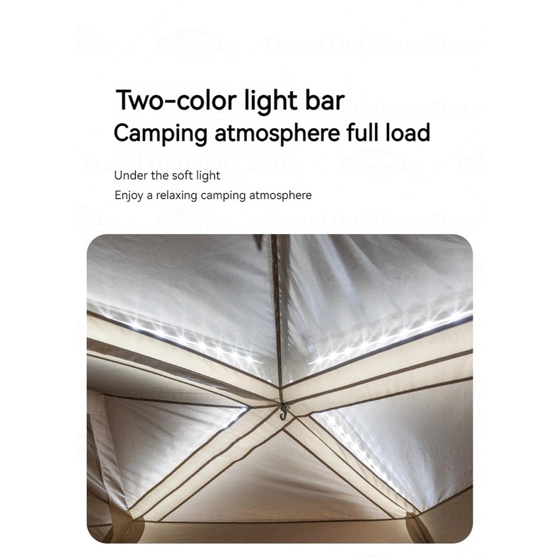 Naturehike VILLAGE Series SUITE 3 Room 2 Hall Automatic Fast Build Waterproof 12 Person Camping ...