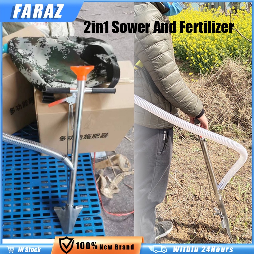 2 in 1 Sower Seeder Fertilizer Applicator Agricultural Steel Shovel ...