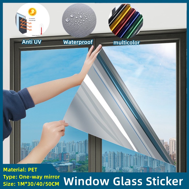 Window Film Privacy Glass Sticker One-Way Glass Sticker Anti UV Window ...