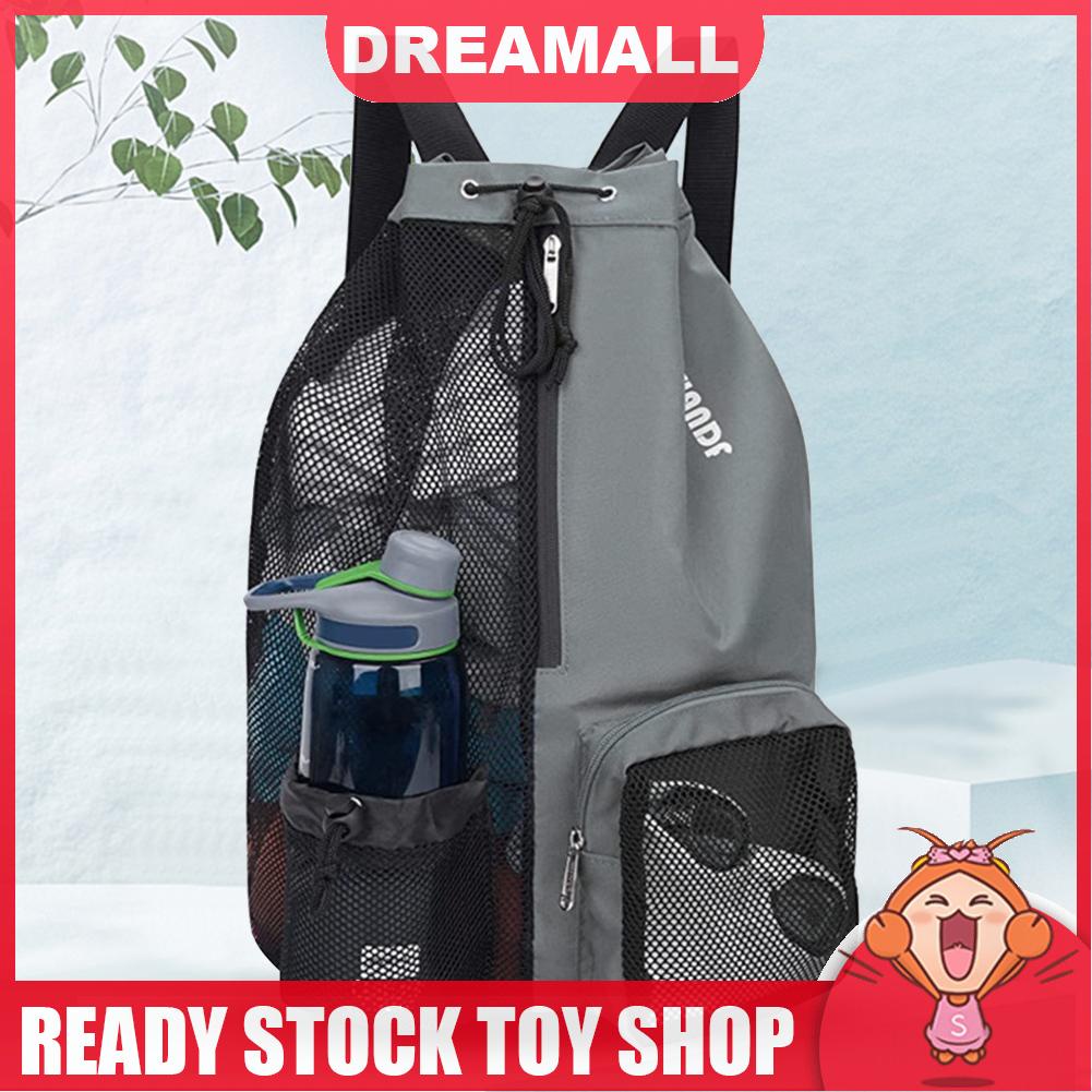 Sports Gym Bag Portable Multifunctional Drawstring Mesh Bags Gym Sports ...