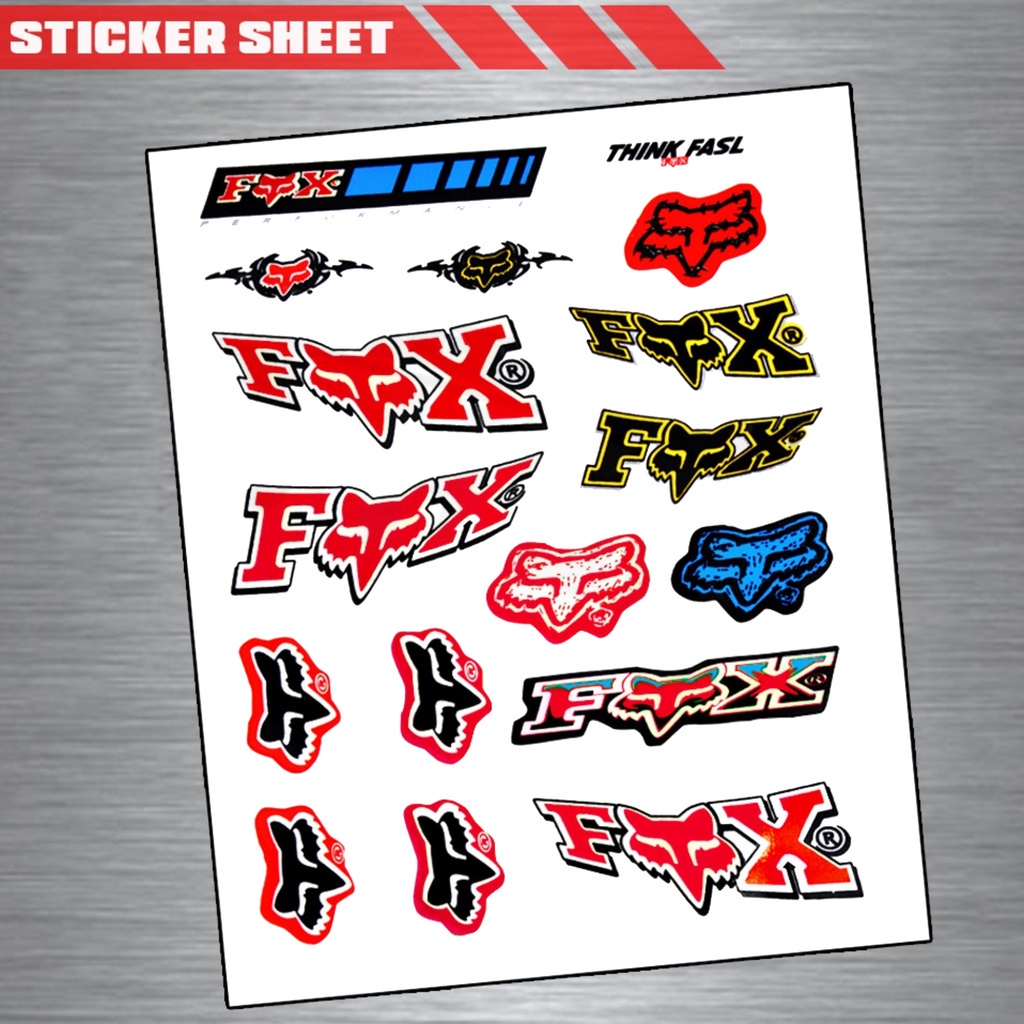 KIARA Fox Performance Sticker Sheet 27 cm x 22 cm | Shopee Philippines
