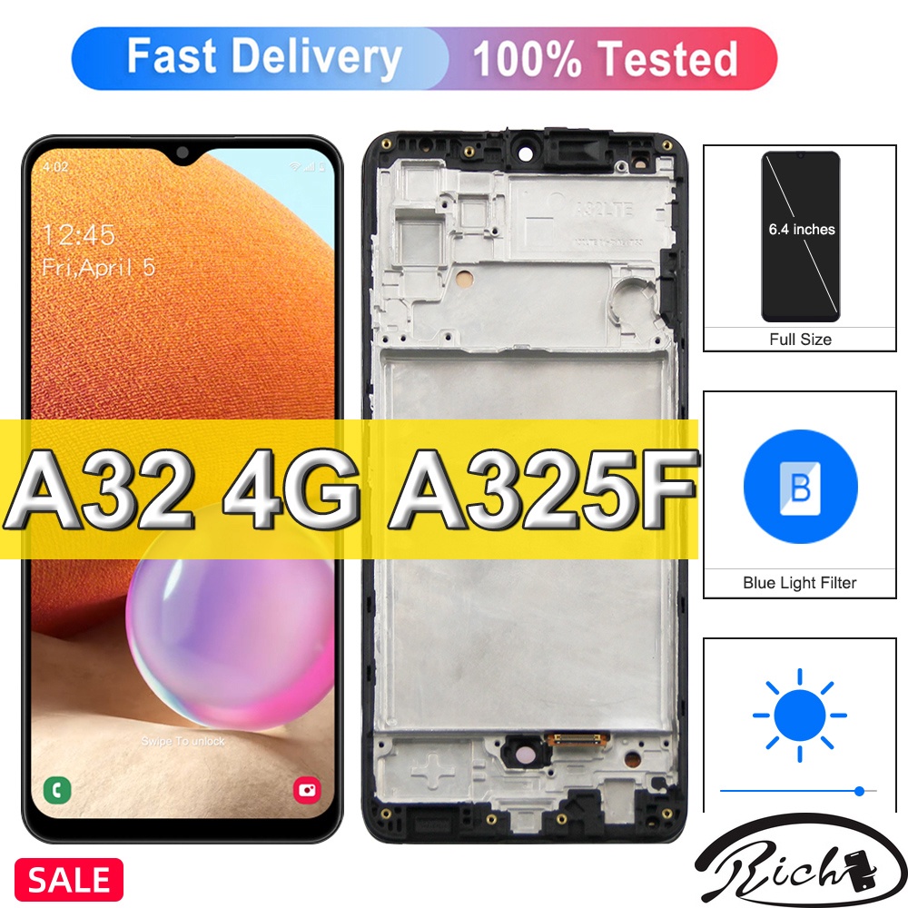 6.4"Super Amoled For Samsung Galaxy A32 SM-A325F/DS A325N LCD Display Touch Screen with ...
