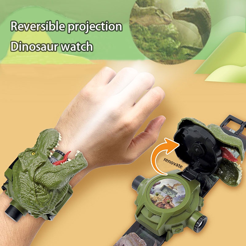 Tyrannosaurus Rex Children's Electronic Watch Projection 24 Figure ...