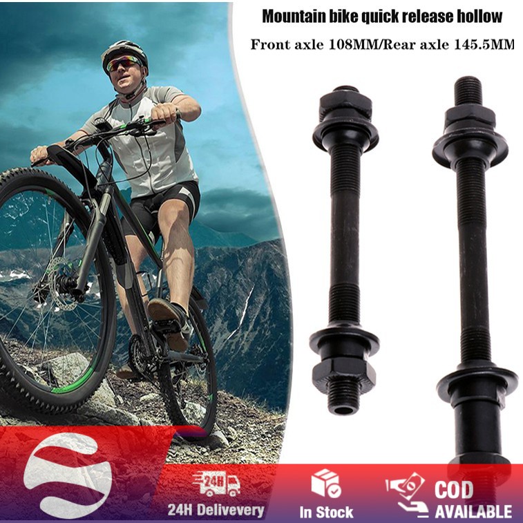 Mountain Bike Bicycle Quick Release Front Back Axles Hollow Hub Shaft ...