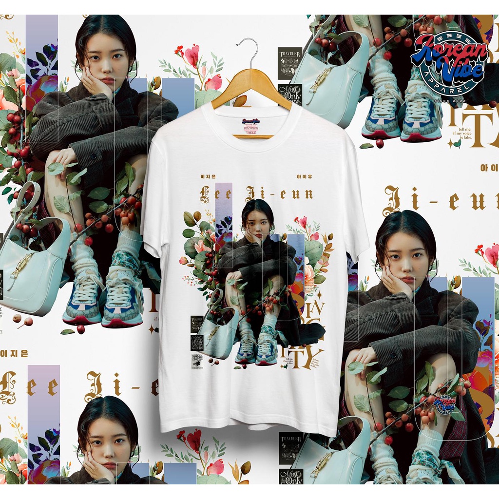 KOREAN VIBE APPAREL IU GRAPHIC COTTON TSHIRT FOR MEN AND WOMEN | Shopee ...