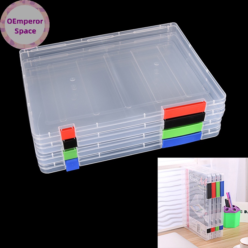 OEmperor A4 Transparent Storage Box Clear Plastic Document Paper ...