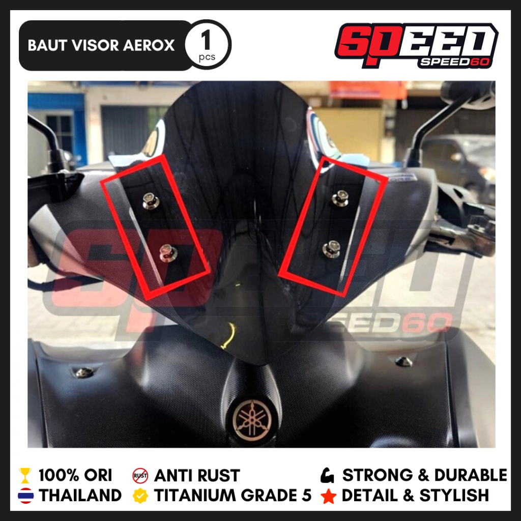 Yamaha Aerox Visor Bolts Probolt Grade 5 Thailand King Nut Titanium ...