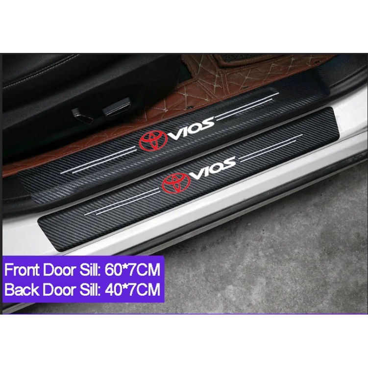 Thick Carbon Fiber Leather Anti-Scratch Protective Sticker for Toyota ...