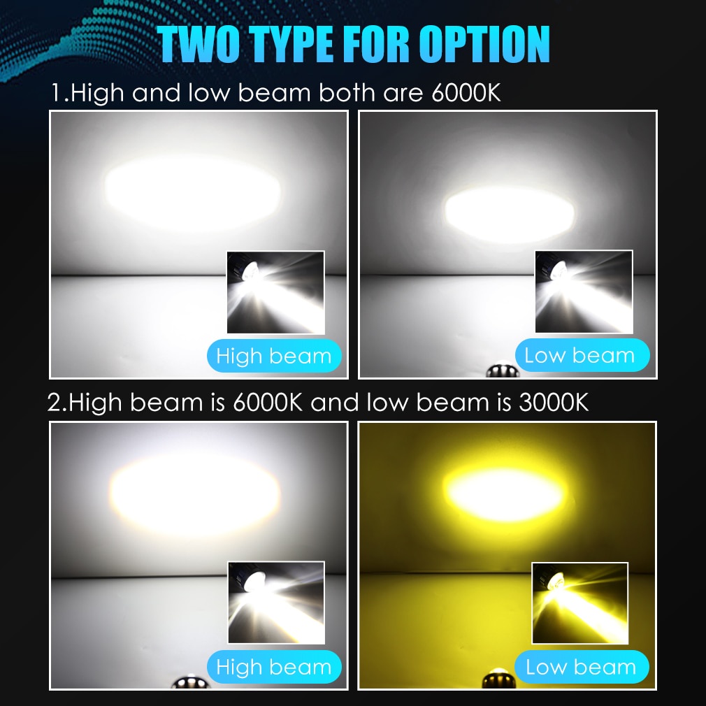 360° LED Light For Motorcycle Mini Driving Light Spot Light M5 T19 P15D H4 H6 headlight DC12V ...