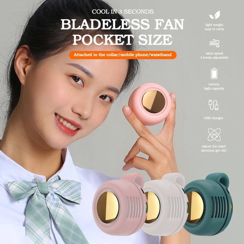 Portable Lazy Clip-On Hanging Waist Fan Small Whirlwind Fan Personal ...
