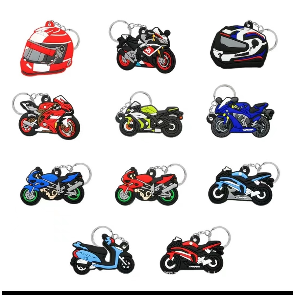 COD Motorcycle PVC motor key ring pendant figure pendant cartoon anime ...