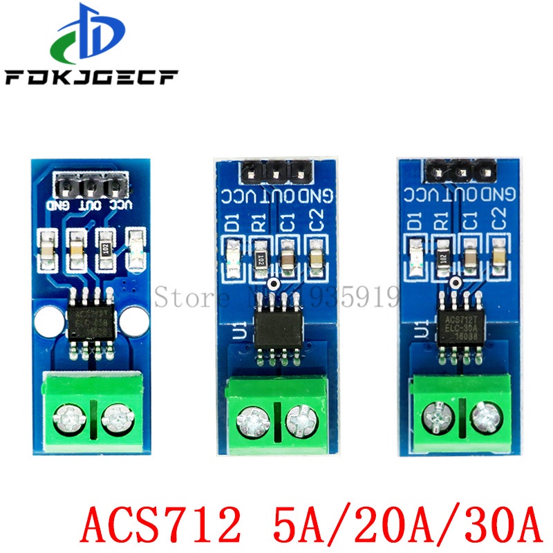 Hall Current Sensor Module ACS712 module 5A 20A 30A Hall Current Sensor ...