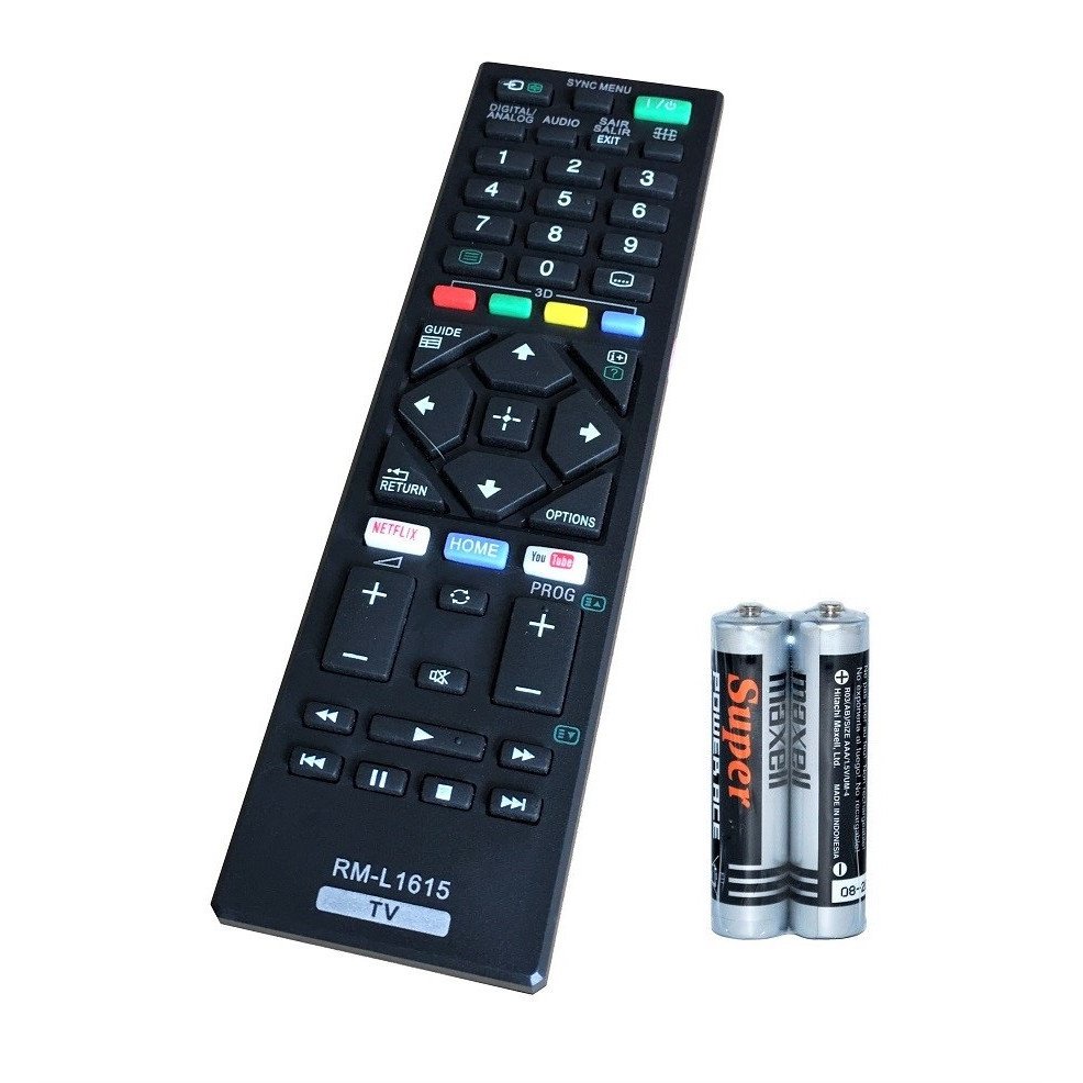 Sony rm-l1615 smart TV remote control (with aaa maxell battery ...