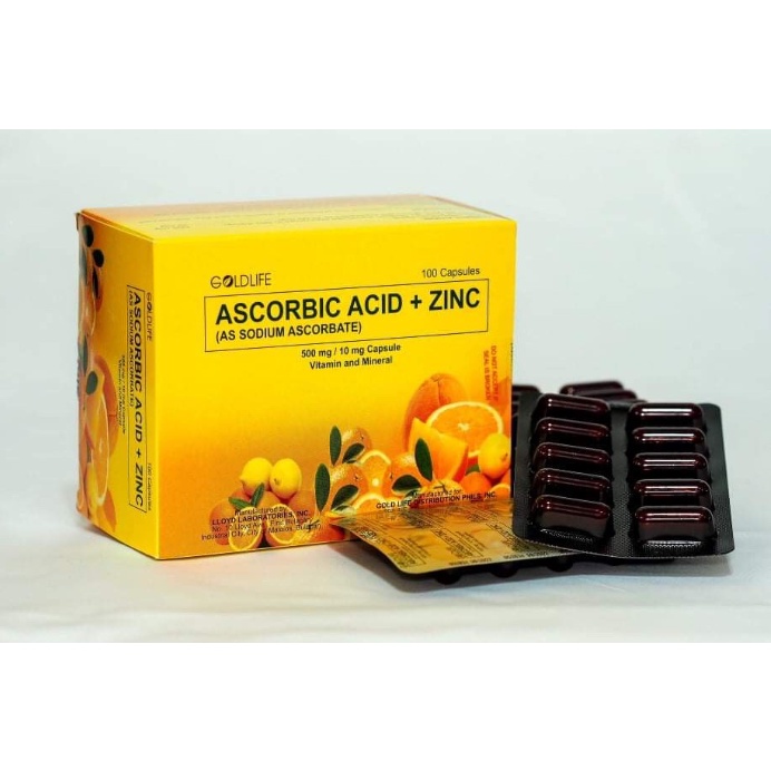 YMC-GOLDLIFE Ascorbic Acid PLUS Zinc 100 capsules | Shopee Philippines