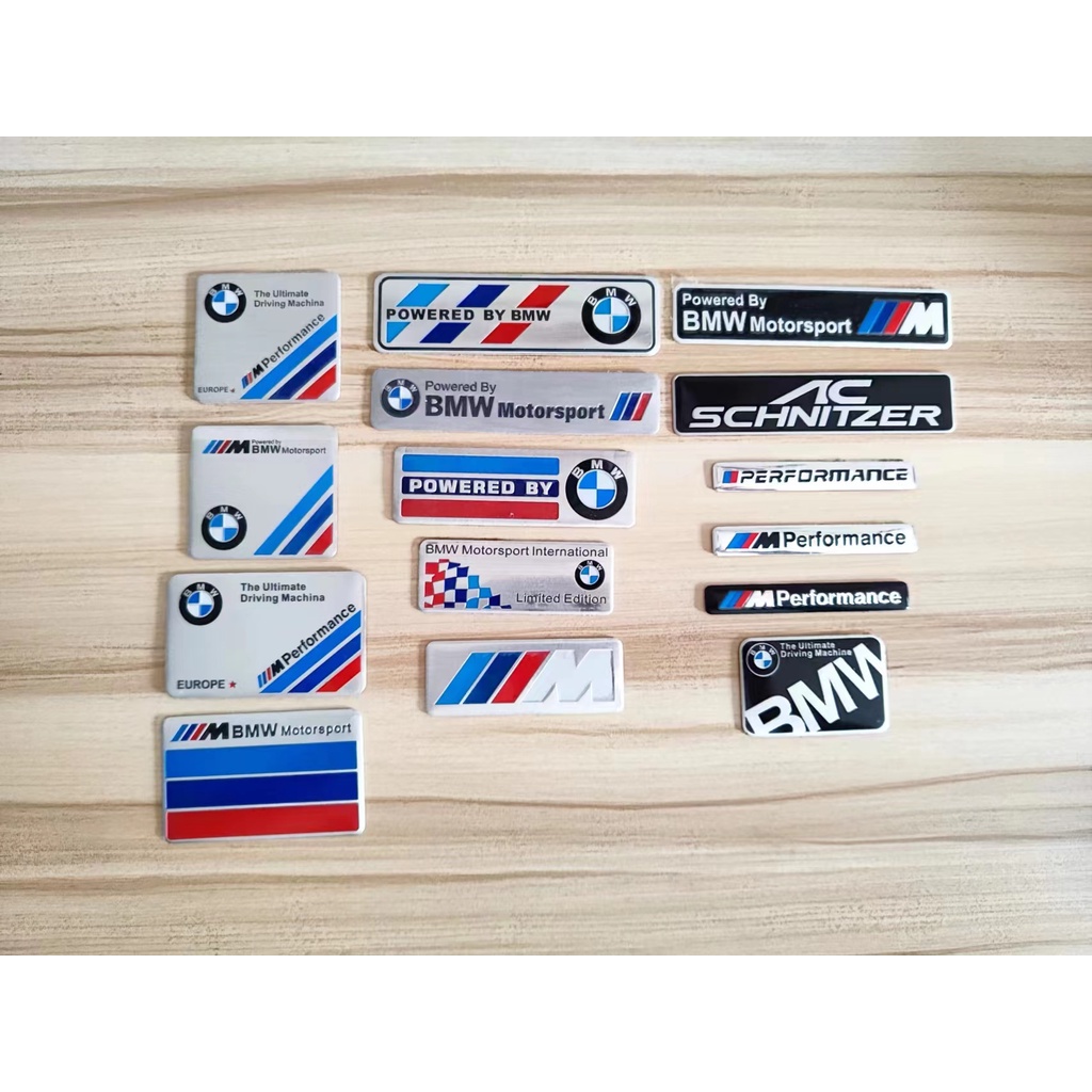 3D Alloy BMW car sticker performance metal nameplate aluminum label ...