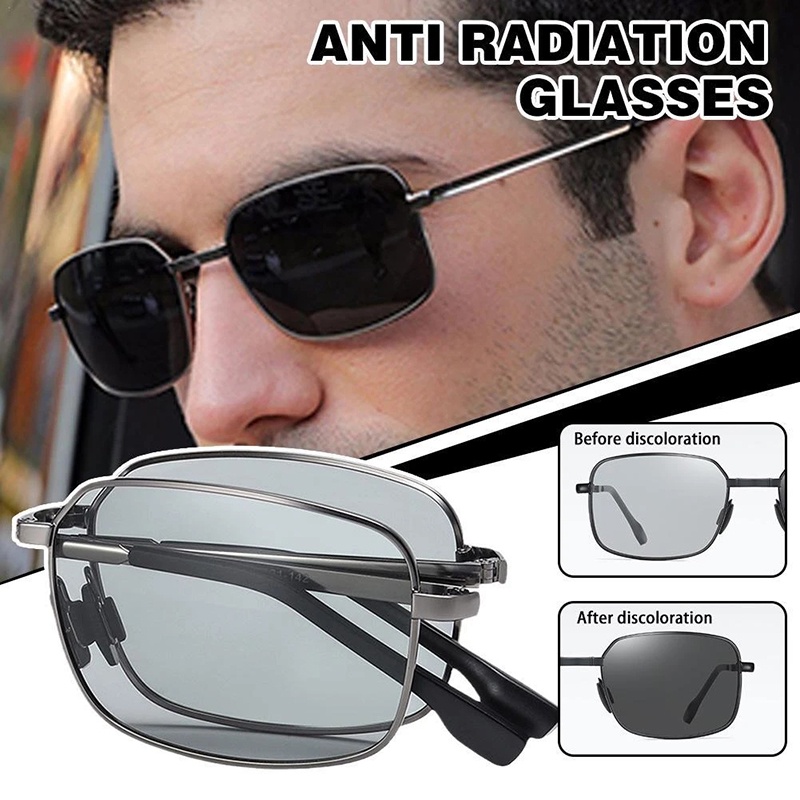 Photochromic Folding Sensitive Color Changing Sunglasses for Men's ...