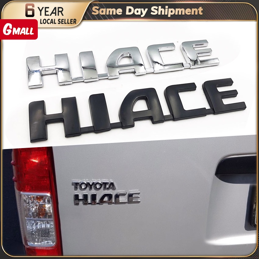 【Fast Delivery】3D Toyota Hiace Emblem Badge Logo Letter Car Sticker ...