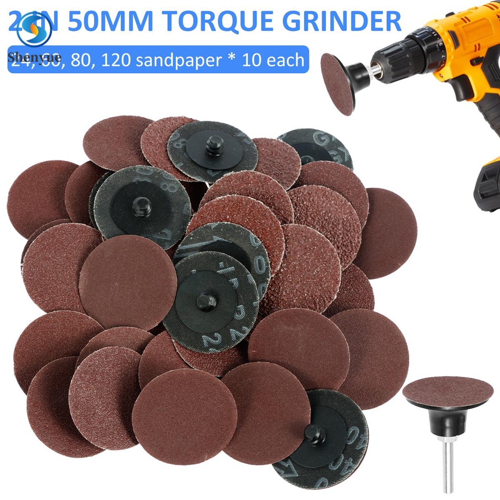 40Pcs Sanding Disc for Grinding 2inch Sanding Pads 24 60 80 120 Grit ...