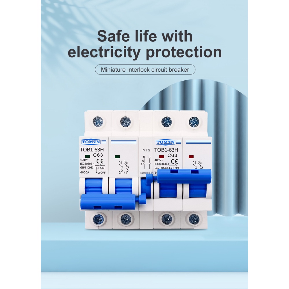 2P+2P MTS TOMZN AC Dual power Manual transfer switch Circuit breaker ...