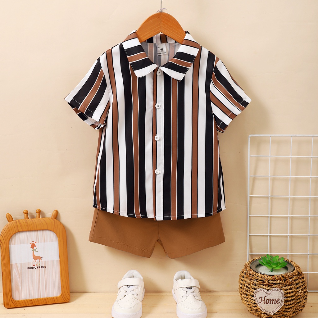 Mikrdoo 2PCS Set Terno for Kid Boy Children Summer Leisure Vertical ...