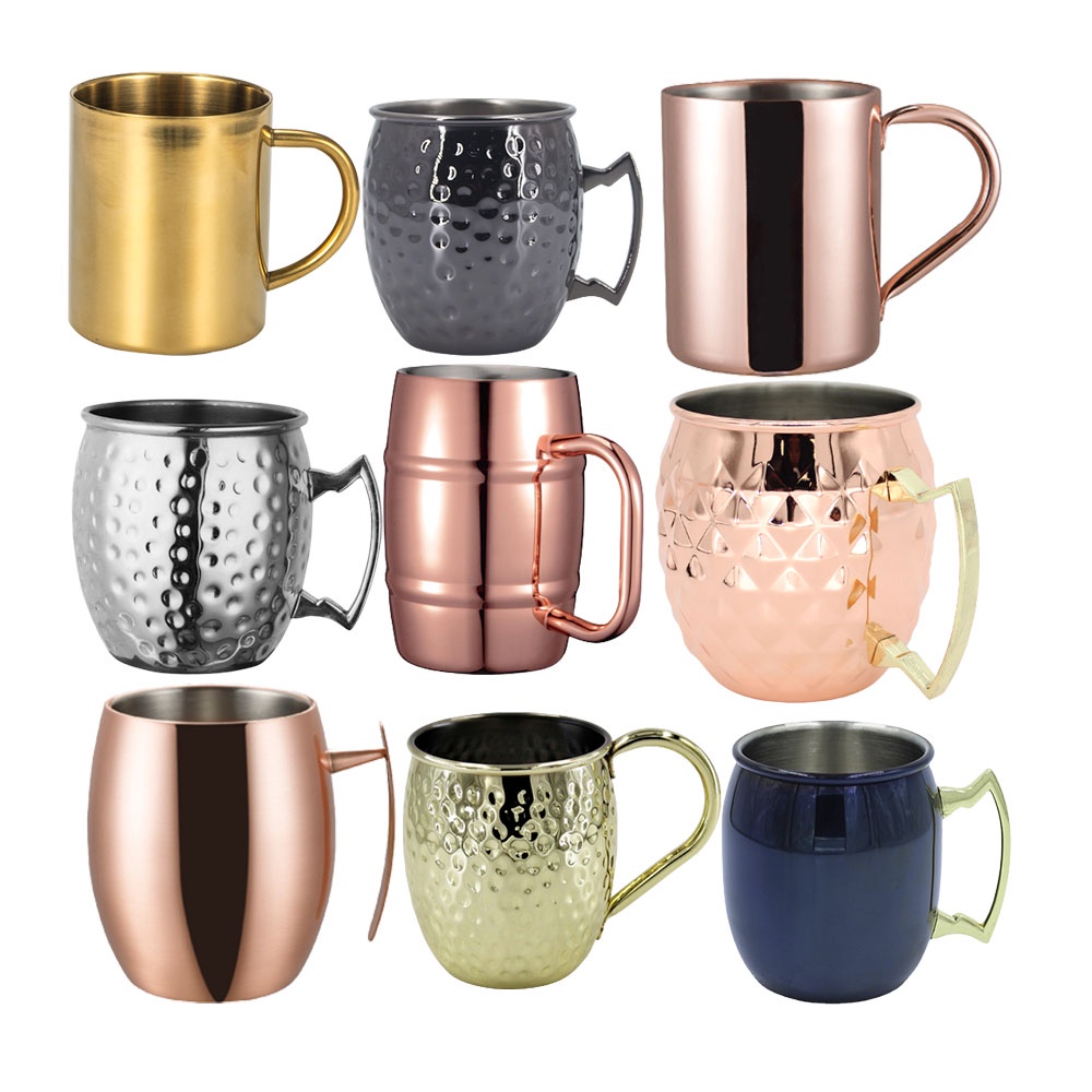 12oz 16oz 20oz Copper Mule Mug Custom Brand Logo Copper Black Rose Gold ...