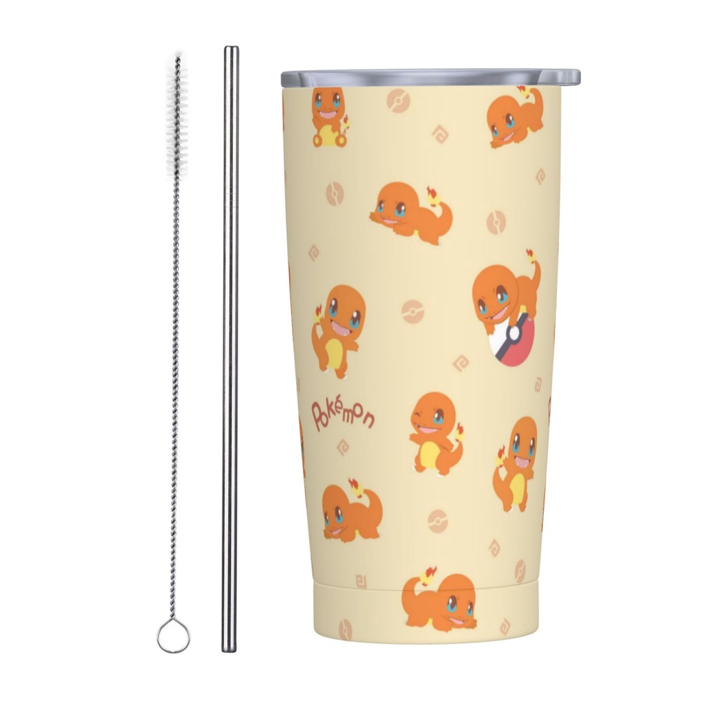 Pokemon Americano Cup 20oz Stainless Steel Water Cup with Straw and Lid ...